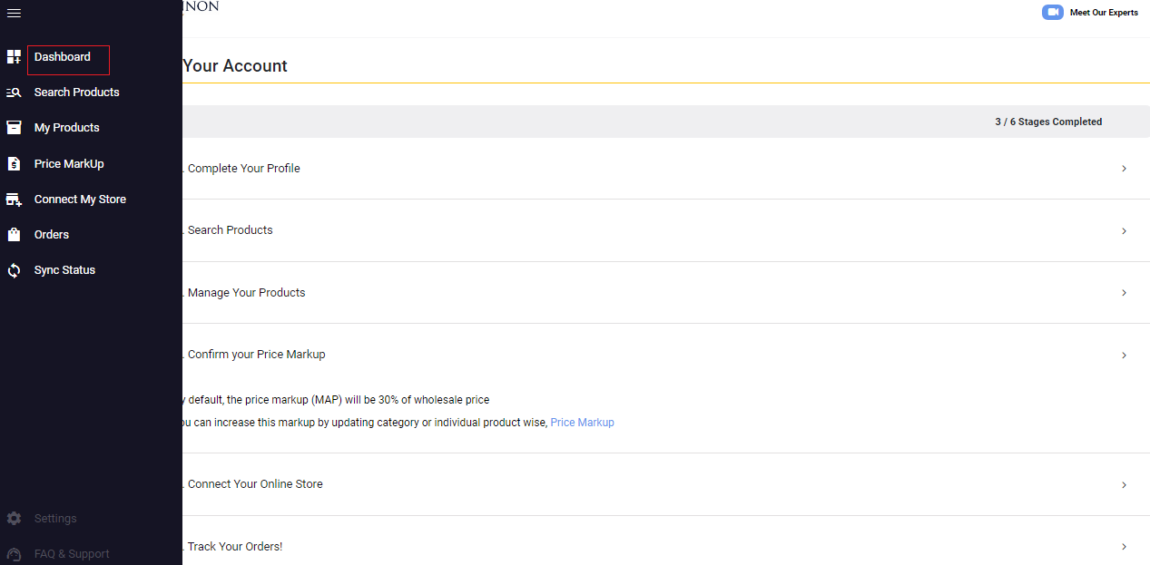What steps need to be completed to set up your account ...