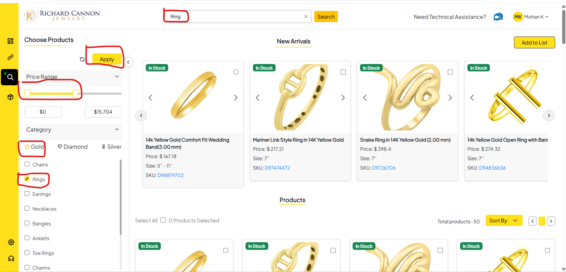 How to search for a product? – RichardCannonJewelry